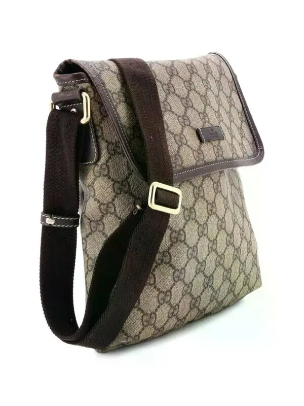 Gucci Gg Coated Canvas Small Messenger Bag - Brown