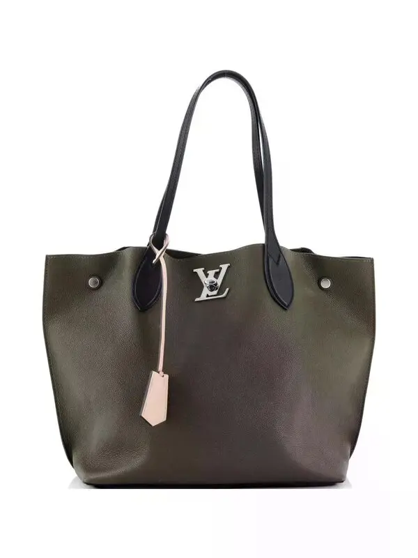 LOUIS VUITTON Lockme Go Leather Satchel - Green