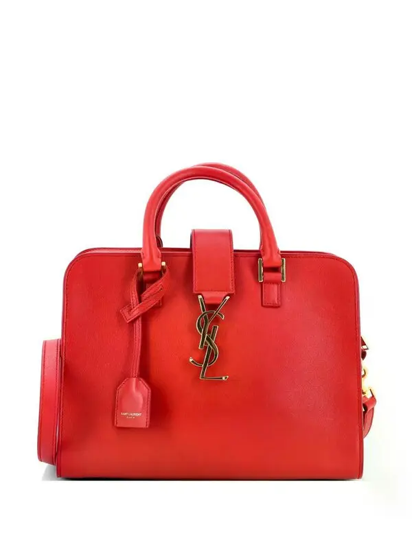 Saint Laurent Monogram Cabas Leather Baby Satchel