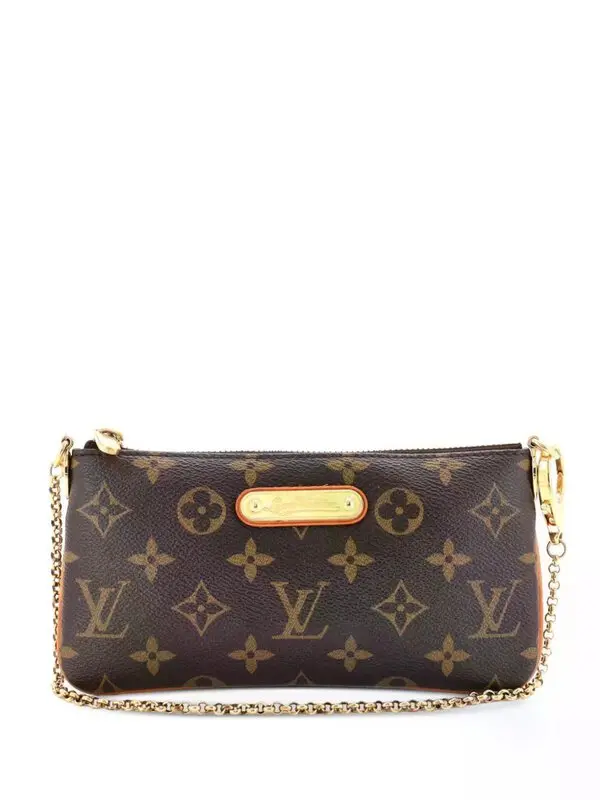 LOUIS VUITTON Milla Pochette Monogram Canvas Clutch Bag - Brown