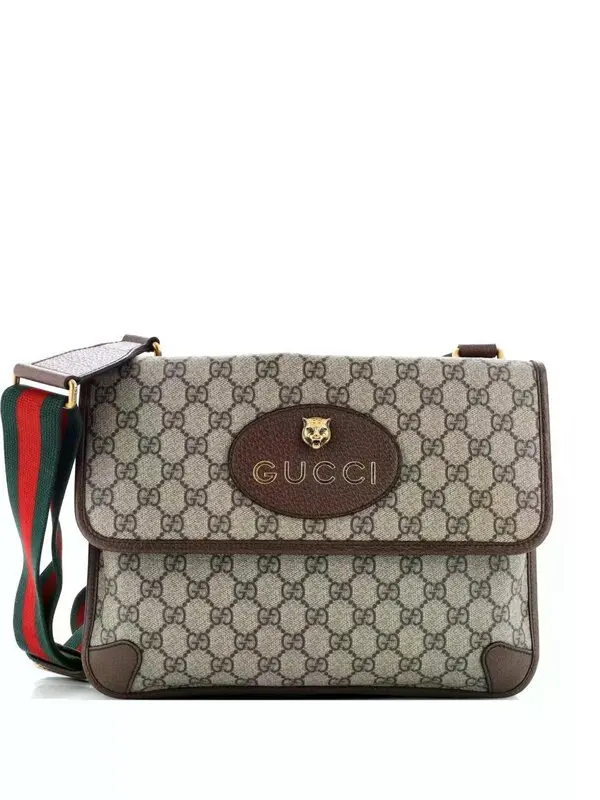 Gucci Gg Coated Canvas Medium Messenger Bag - Brown