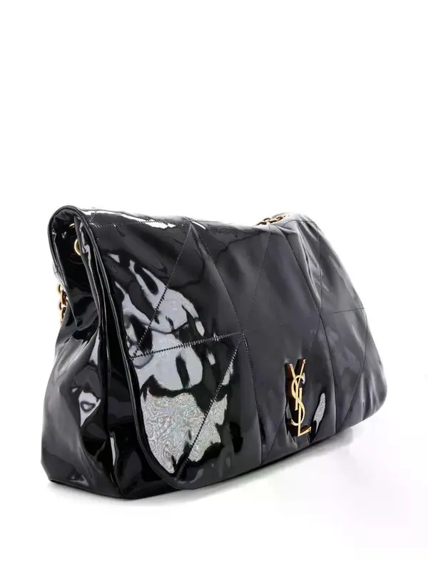Saint Laurent Jamie 4.3 Quilted Patent Large Shoulder Bag - Black