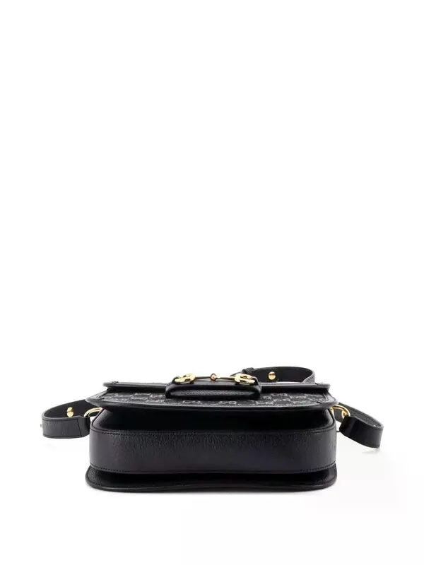 Gucci Horsebit 1955 Gg Denim Small Shoulder Bag
