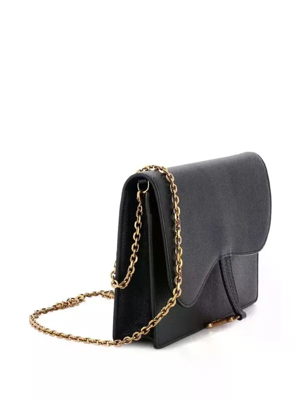 Dior Saddle Chain Leather Clutch Bag