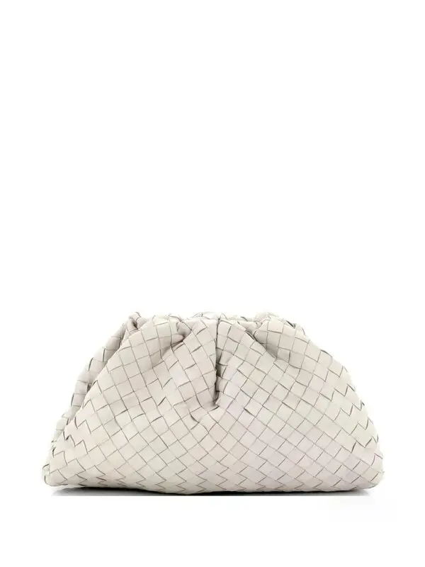 Bottega Veneta The Pouch Intrecciato Nappa Clutch Bag - Neutrals