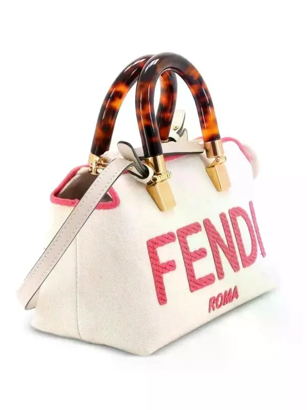 Fendi Embroidered Canvas Mini Satchel