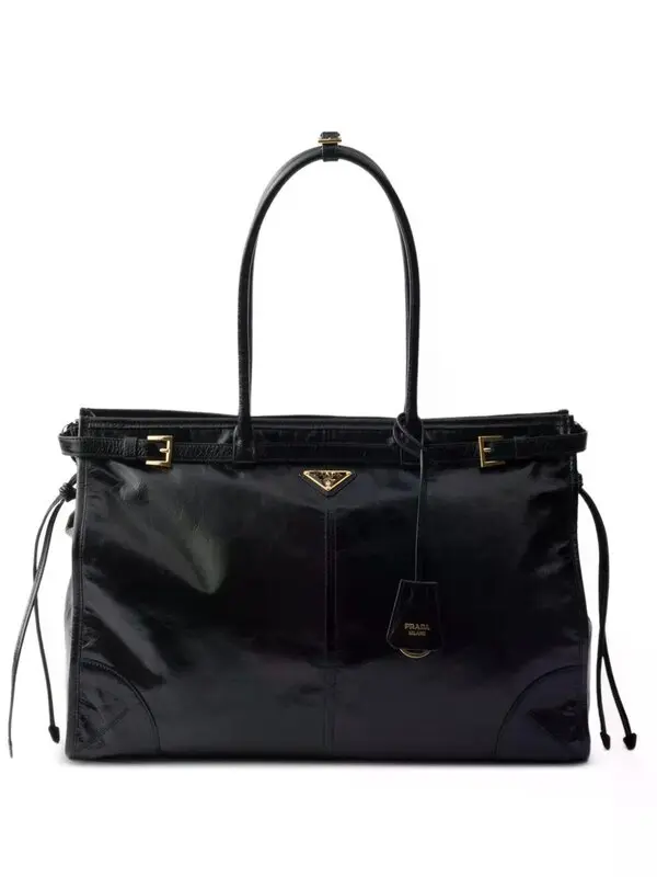Prada Bonnie Extra-large Leather Handbag - Black