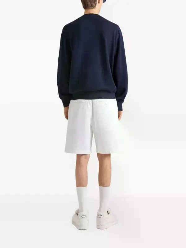 Givenchy Logo Patch Crewneck Sweater - Blue
