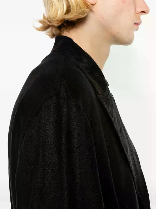 MIDORIKAWA Belted Raw-edge Jacket