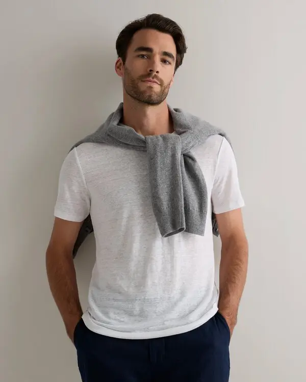 Quince 100% European Linen Jersey T-shirt - White