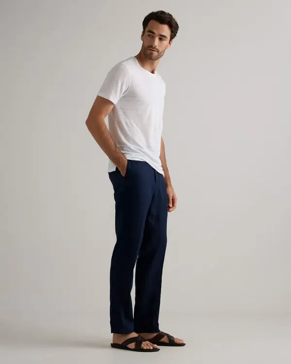 Quince 100% European Linen Jersey T-shirt - White
