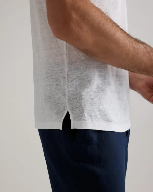 Quince 100% European Linen Jersey T-shirt - White