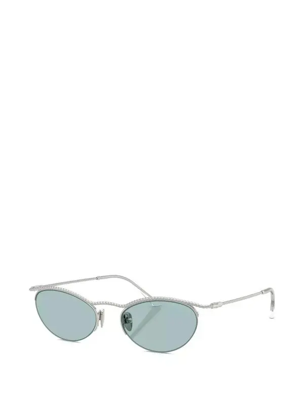 Giorgio Armani Braided Oval-frame Sunglasses
