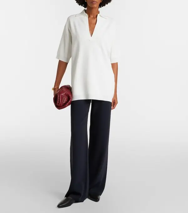 Max Mara Alaggio High-rise Straight Leg Trousers - Blue