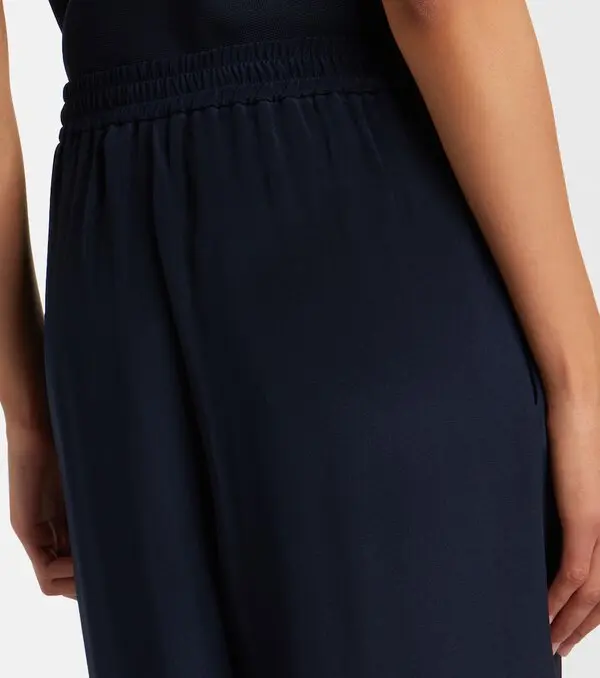 Max Mara Volonta Silk Palazzo Pants - Blue