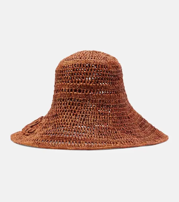Chloé Raffia Sun Hat - Brown