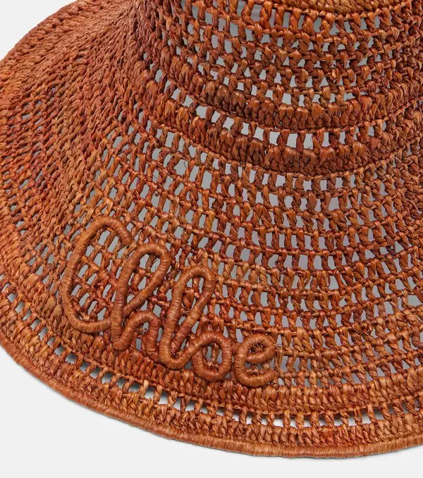 Chloé Raffia Sun Hat - Brown