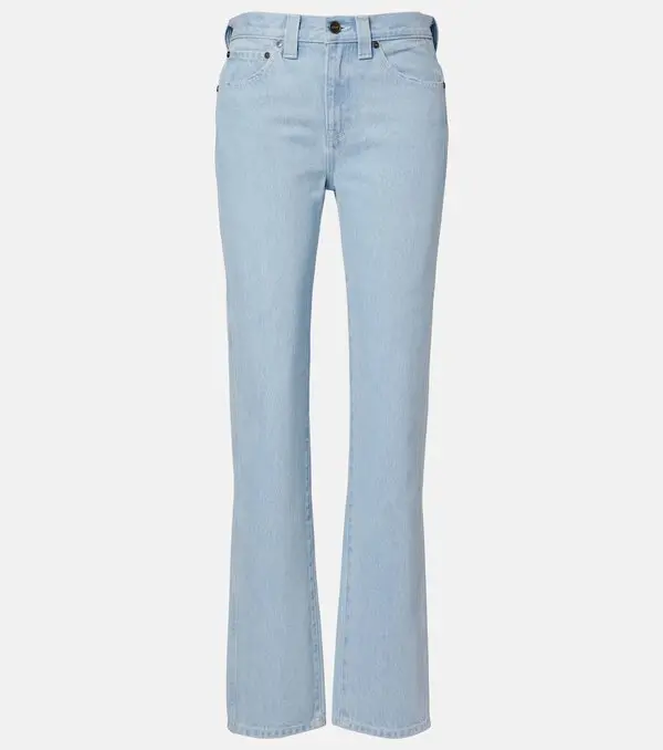 Khaite Farley Straight Jeans In Seneca
