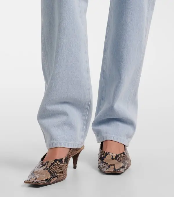 Khaite Farley Straight Jeans In Seneca