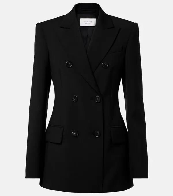 Sportmax Virgin Wool Double-breasted Blazer