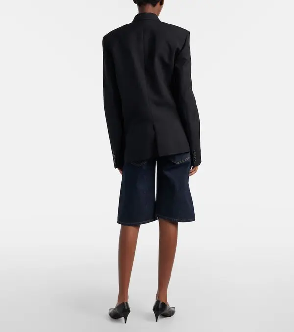 Khaite Kinga Denim Bermuda Shorts