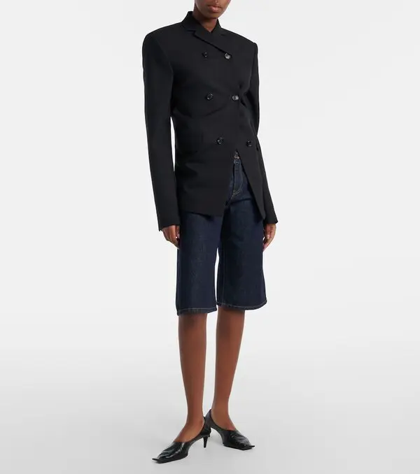 Khaite Kinga Denim Bermuda Shorts