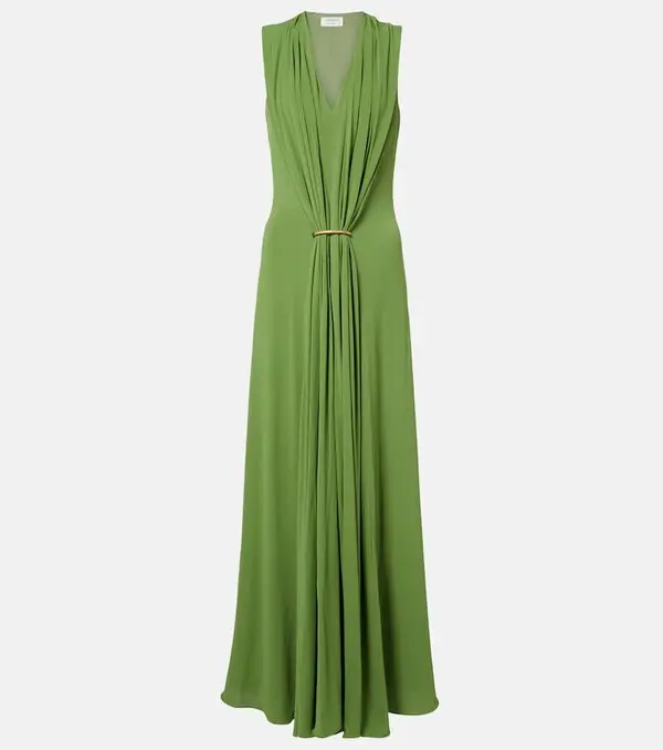 Sportmax Draped Maxi Dress - Green