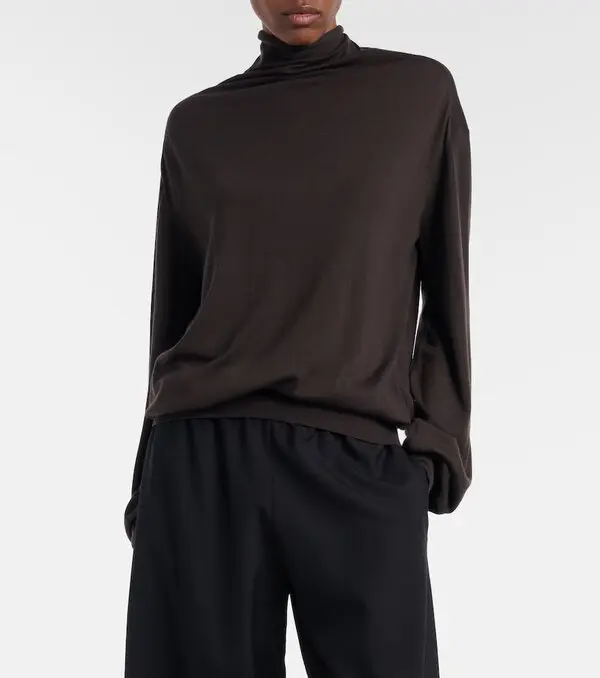Khaite Annette Merino Wool Cowl Neck Sweater