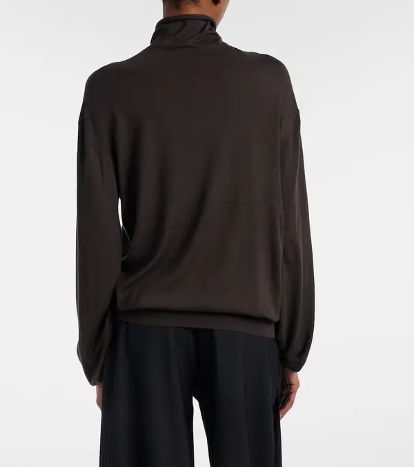 Khaite Annette Merino Wool Cowl Neck Sweater