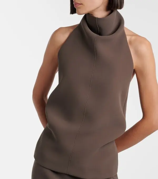 Khaite Rone Halterneck Top - Grey