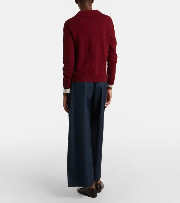 Max Mara Cropped Wide-leg Cotton Pants - Blue