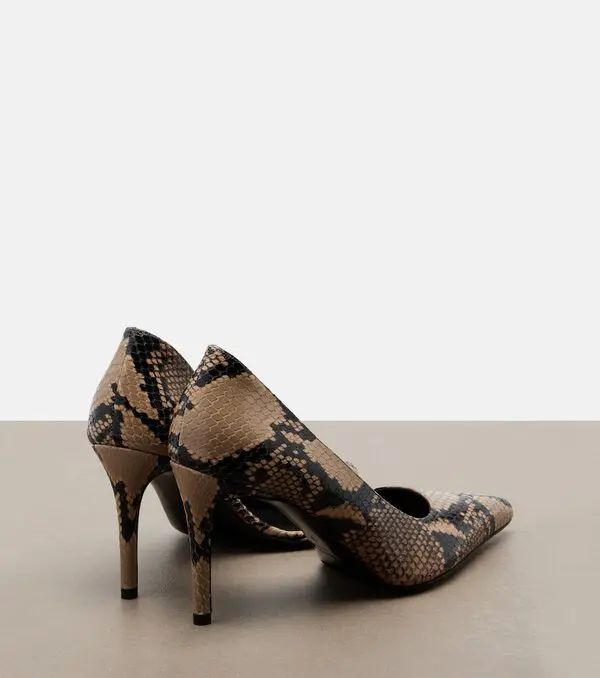 Khaite Jett Snake-effect Leather D'orsay Pumps - Beige