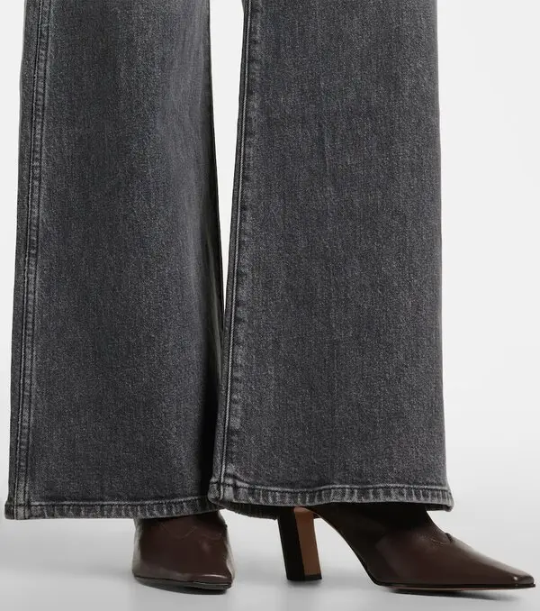 Khaite Nevada Leather Ankle Boots