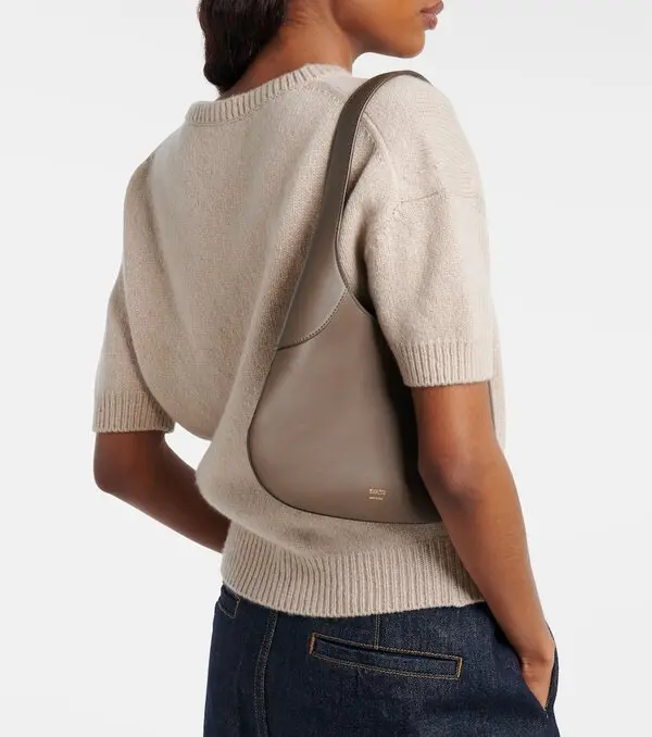 Khaite Joan Small Leather Shoulder Bag - Grey