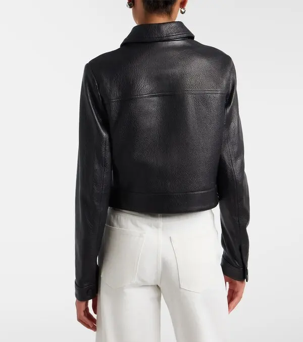 FRAME The Small Leather Jacket - Black