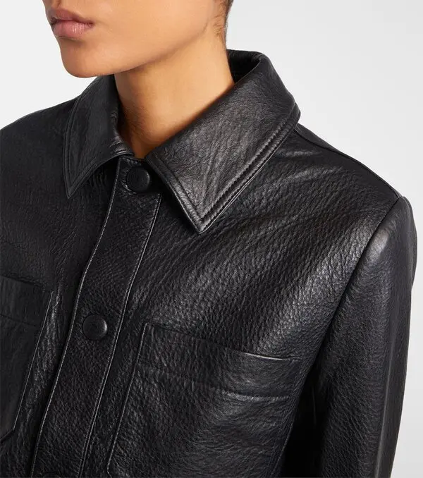 FRAME The Small Leather Jacket - Black