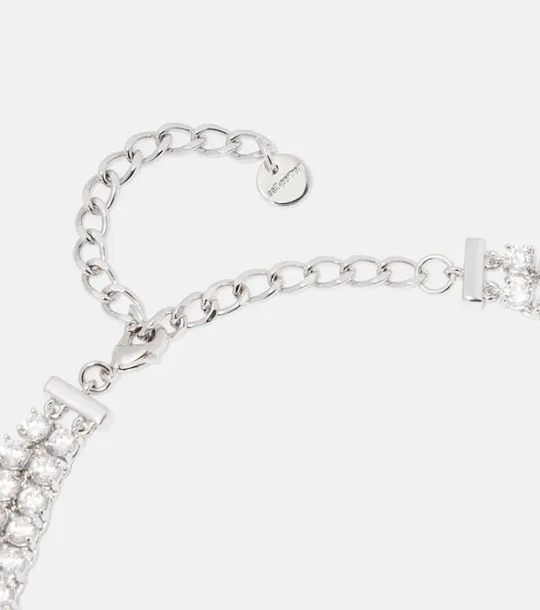 SELF-PORTRAIT Bow Crystal-embellished Choker