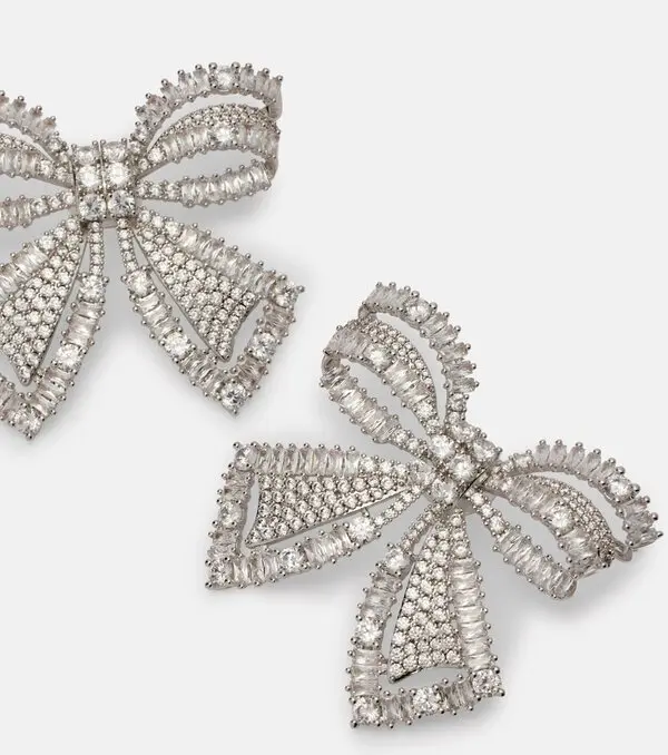 SELF-PORTRAIT Crystal Bow Earrings