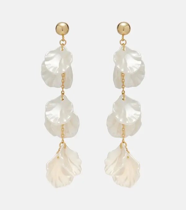 SELF-PORTRAIT Tiered Faux Pearl-embellished Drop Earrings - White