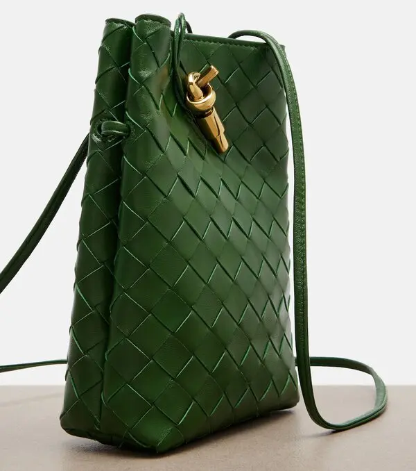 Bottega Veneta Andiamo Mini Leather Crossbody Bag - Green