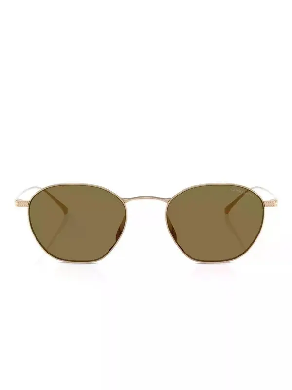 Giorgio Armani Titanium Round-frame Sunglasses - Gold
