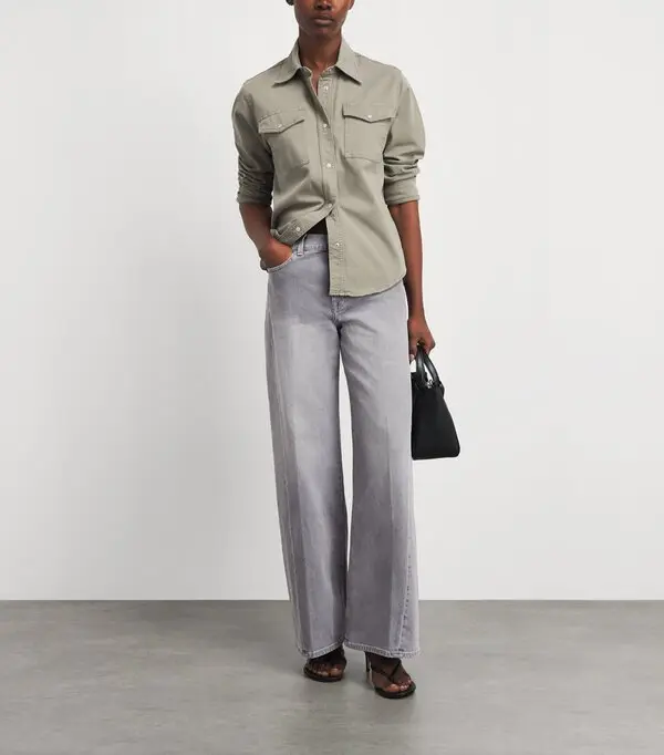 7 For All Mankind Lotta High-rise Wide-leg Jeans