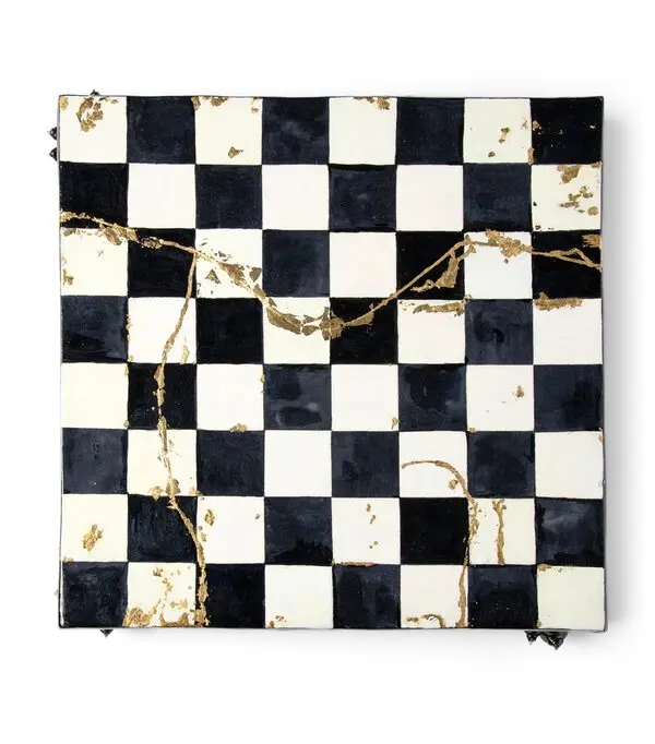 PURLING Gold Leaf Bones Of Stone Chess Set