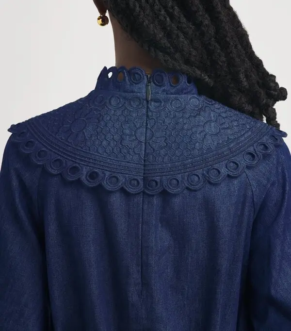 Zimmermann Mahon Mini Dress - Navy