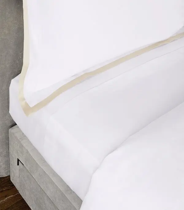CELSO DE LEMOS Estrela King Fitted Sheet - White