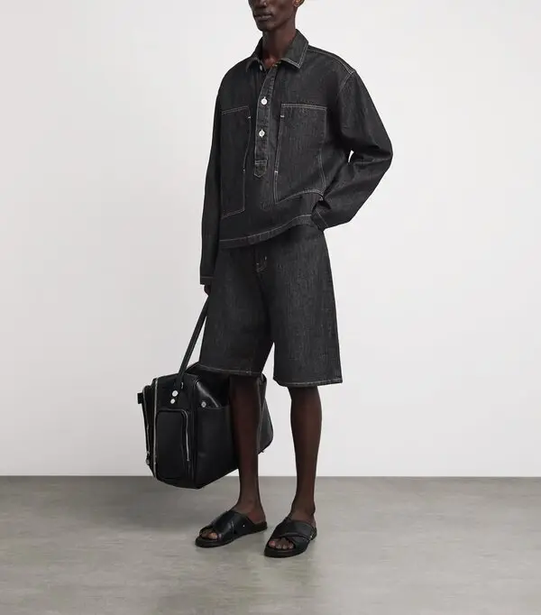 Studio Nicholson Wide-leg Denim Shorts