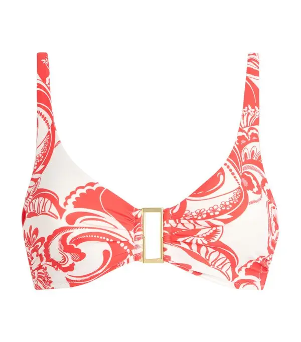 Melissa Odabash Floral Bel Air Bikini Top - Red