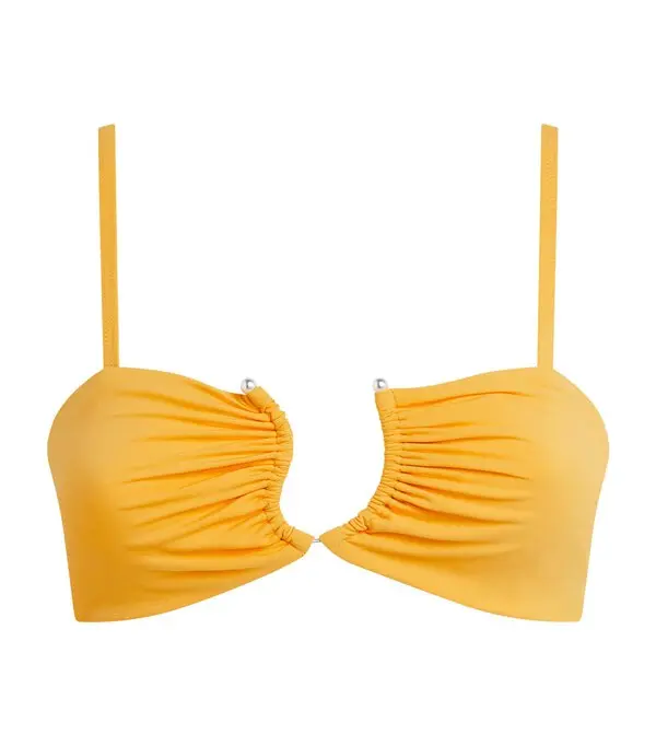 Christopher Esber Crescent Bandeau Bikini Top - Orange