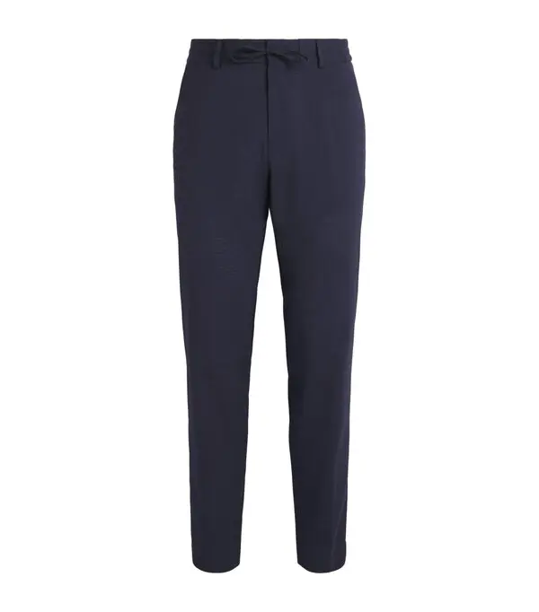 BOSS Elst Slim Fit Wool-blend Trousers With Drawstring Waist