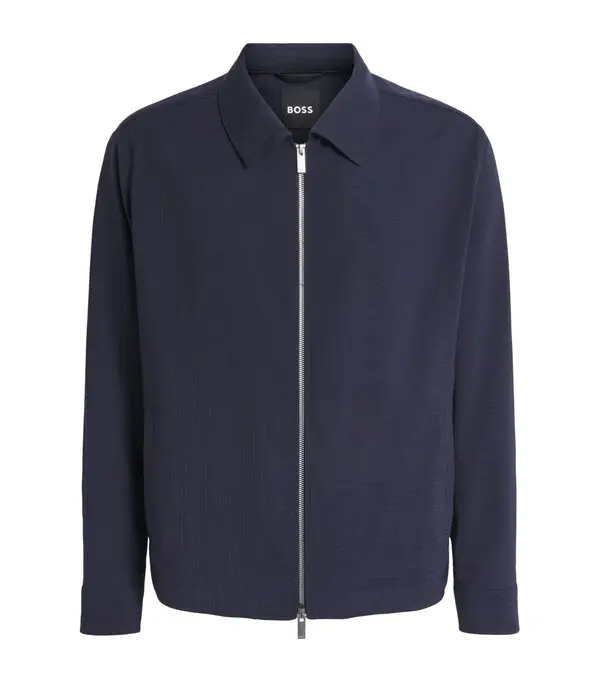 BOSS Wool-blend Zip-up Bomber Jacket